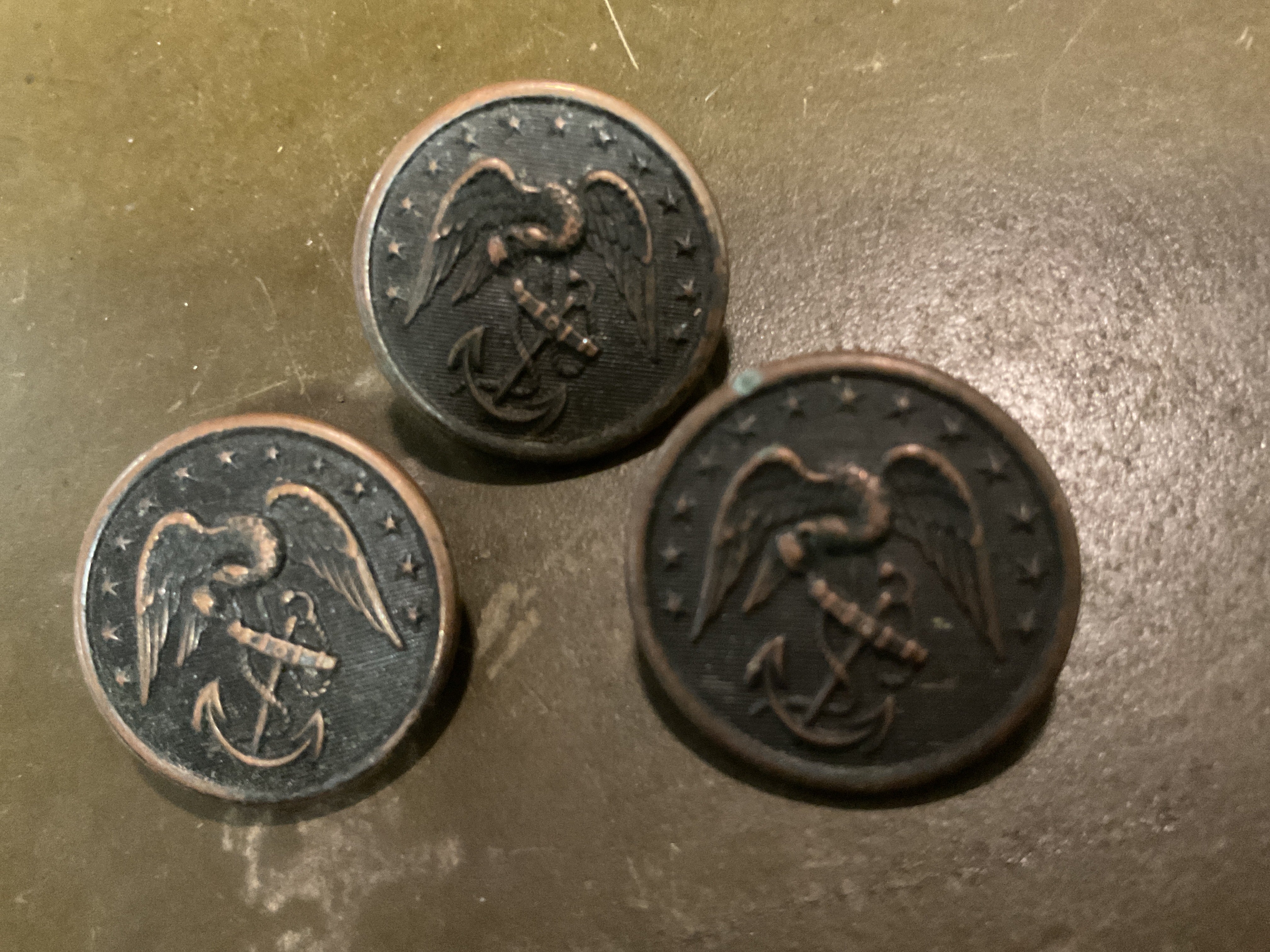 Civil War Era US Navy Coat Buttons – Whiskey Rebellion Antiques