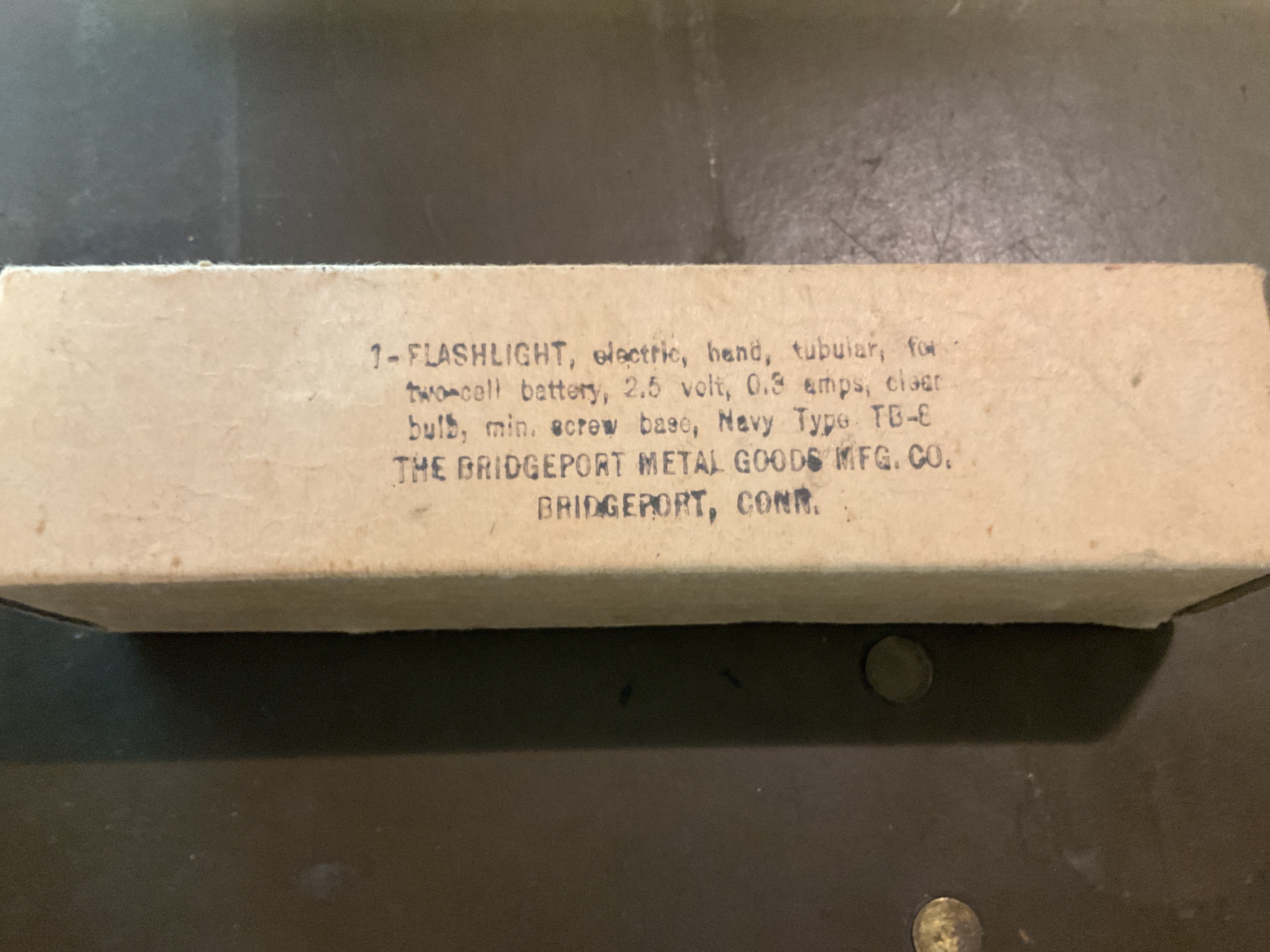 VINTAGE US Navy Flashlight Bridgeport Metal Goods co. – Whiskey ...